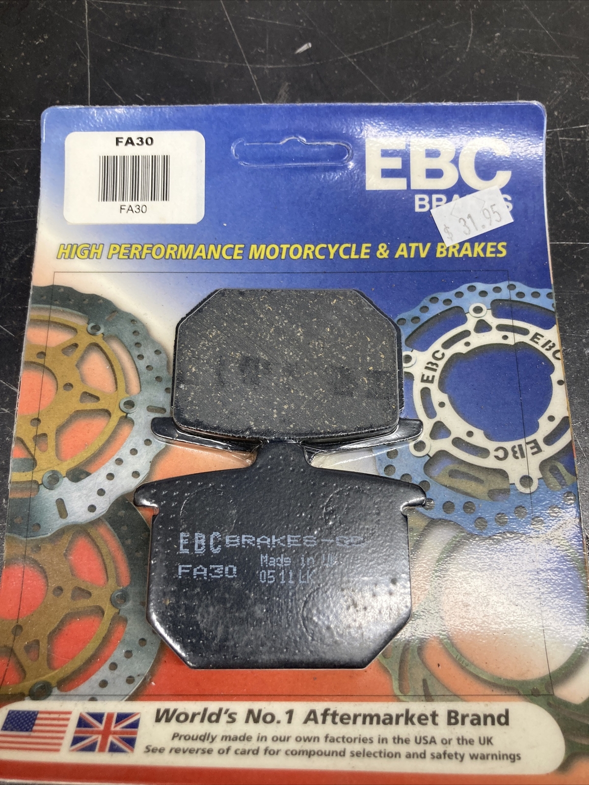 EBC Organic Brake Pads FA30 front or rear 61-1300 15-30 FA30 15-30 61 ...