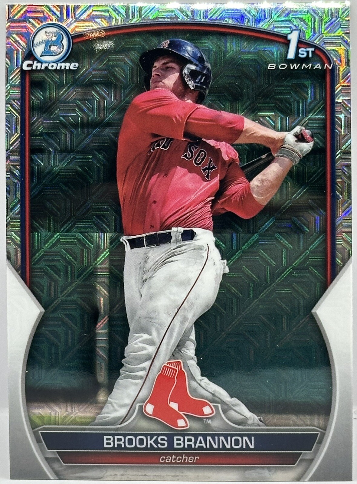 2023 Bowman Chrome - Brooks Brannon Mojo Refractor #BCP-245 Boston Red ...
