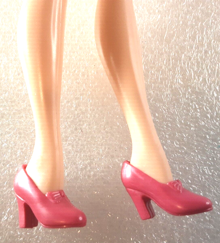 Genuine Barbie Rose Colored Pumps With Bow Shoes | eBay