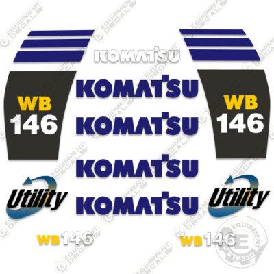 Fits Komatsu WB 146 Decal Kit Backhoe Decals (WB146) Replacement ...