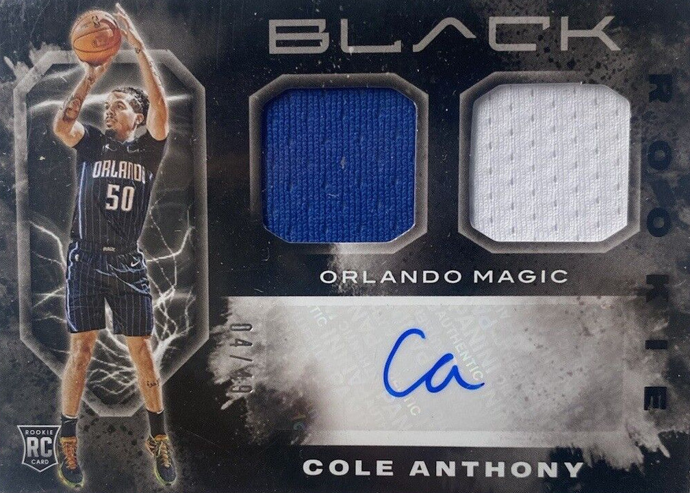 2020-21 Panini Black - Rookie Memorabilia Autographs #RMA-COL Cole ...