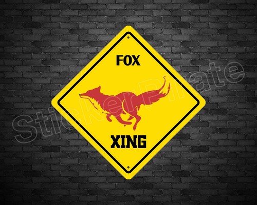*Aluminum* Fox Crossing Funny Metal Novelty Sign 12"x12" | eBay