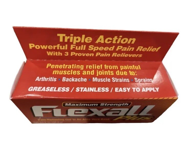 2 Flexall Plus MAXIMUM Strength Pain Relieving GEL 2oz Each for sale ...