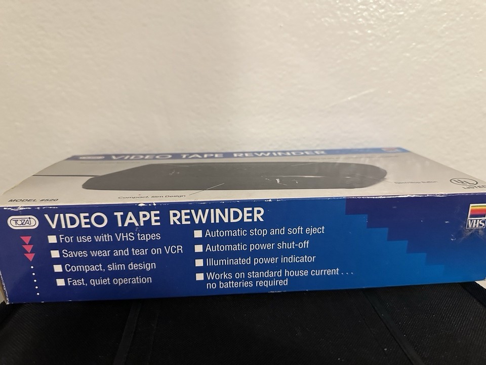 VTG Tozai VHS VCR Tozaj Video Tape Rewinder MODEL #520 New Open Box | eBay
