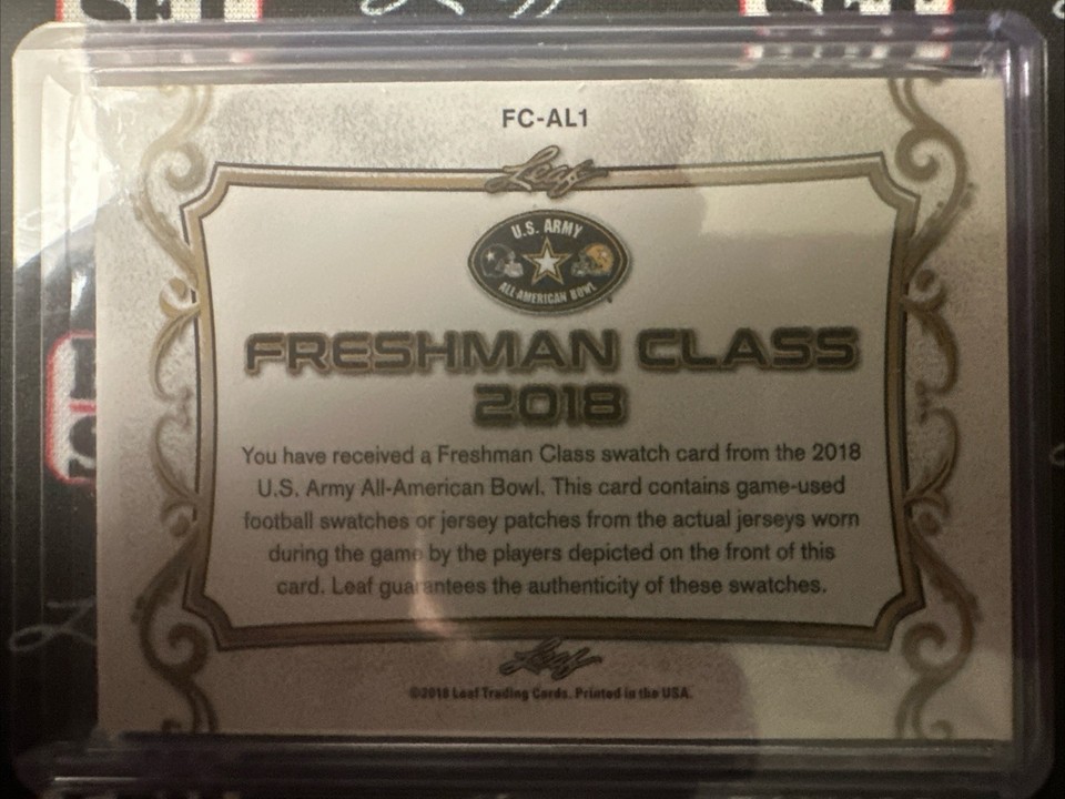Patrick Surtain II & Jaylen Waddle 2018 Leaf Army All American Dual ...