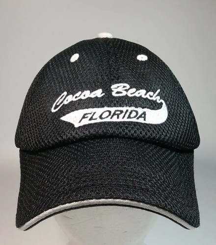 COCOA BEACH FLORIDA Hat Black Baseball Cap Jhats Fitted Small-Medium ...