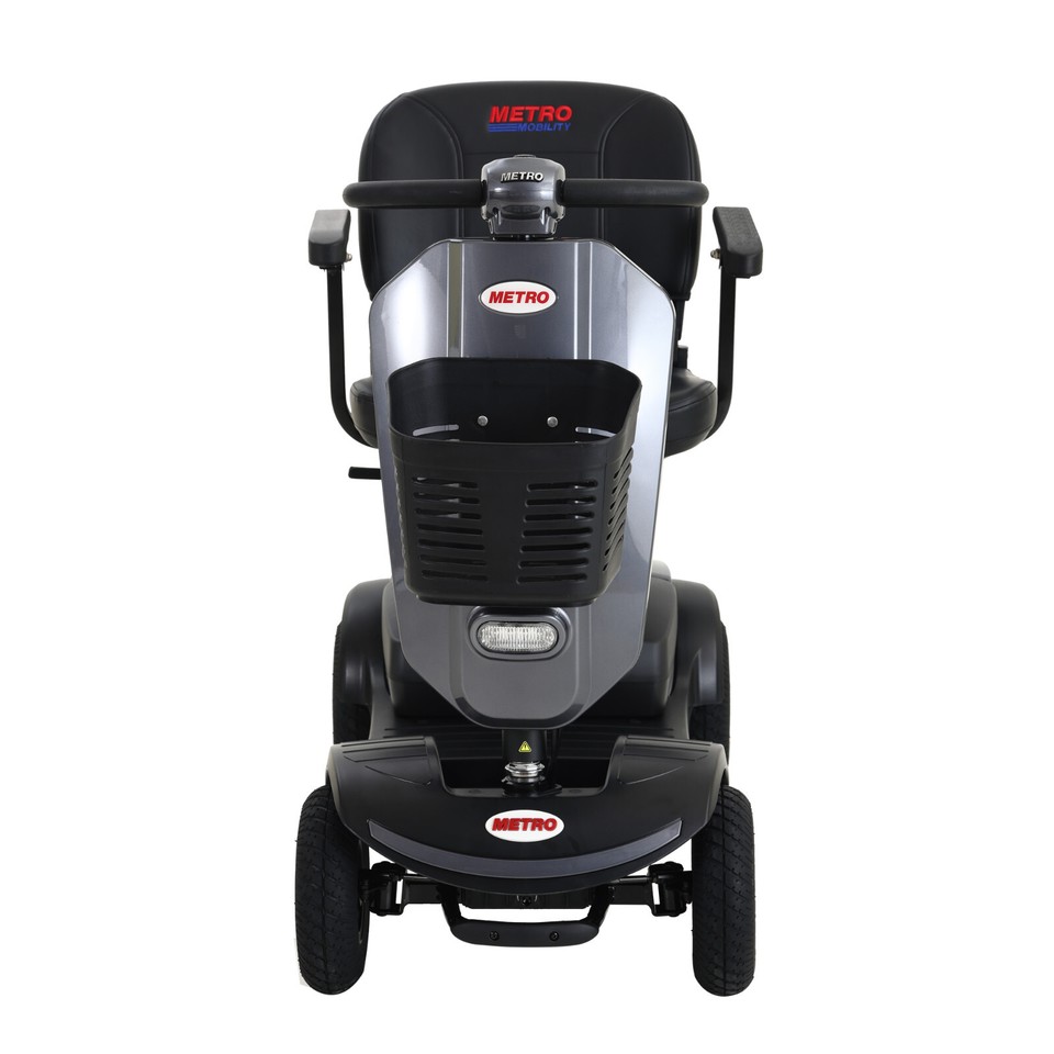 Gray Mobility Scooter w Windshield Front LED Light Blue,Air Tire,ship ...