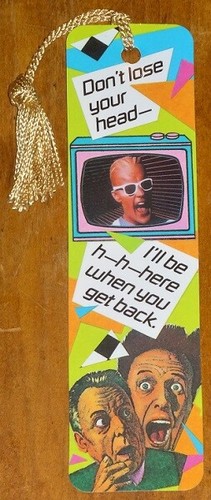 VINTAGE MAX HEADROOM COCA-COLA PROMO ANTIOCH TASSEL BOOKMARK~NEW COKE ...