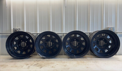 15x8 Vision 84 D Window Black Wheel 5x5 Rim SET of 4 | eBay