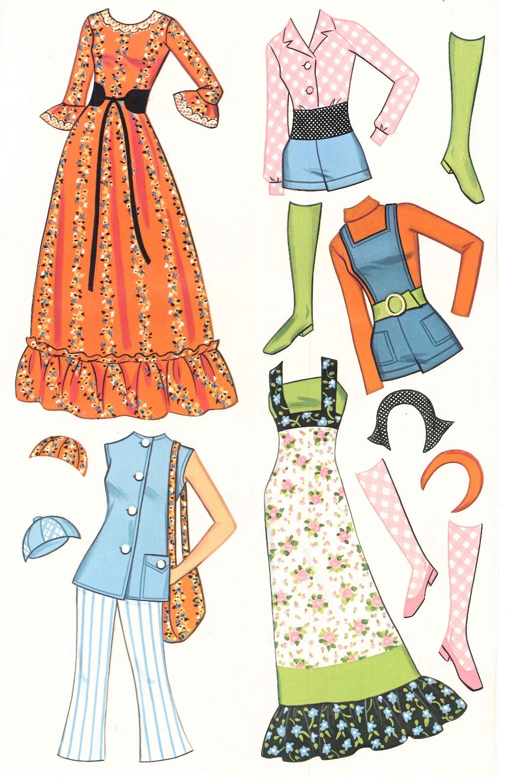 VINTAGE 1972 P.J. PJ MAGIC PAPER DOLL LASER REPRODUCTION~Orig SZE UNCuT ...