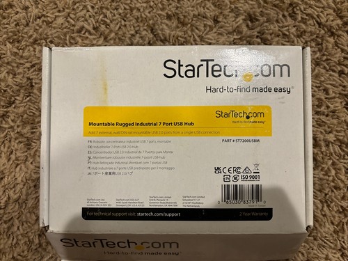 NEW Startech ST7200USBM Mountable Rugged Industrial 7 Port USB 2.0 Hub ...