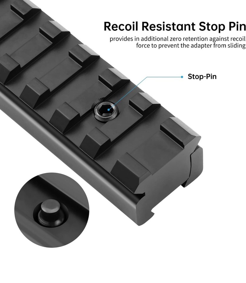 Remington 552 Speedmaster Dovetail To Picatinny Rail Adapter Scope Red ...