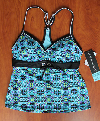 NEW WOMENS BEACH NATIVE UNDERWIRE SWIMWEAR TANKINI TOP BRA CUP SZ 34 B ...