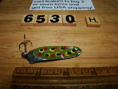 U6530 HFROG SPOTTED METAL SPOON FISHING LURE | eBay