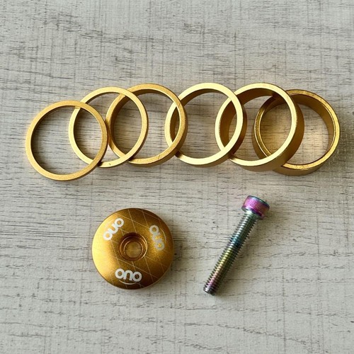 Stem Cap Column Spacer Bolt Set Gold Top | eBay
