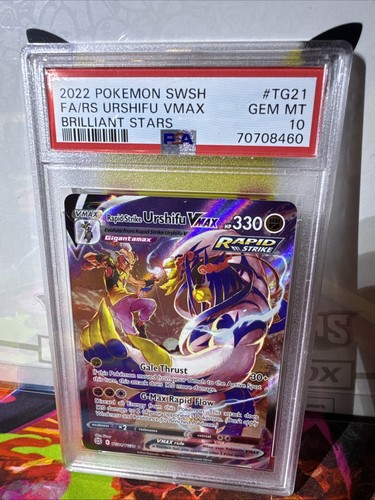 2022 Pokemon SWSH FA/RS Urshifu VMAX Brilliant Stars PSA 10 GEM MINT ...