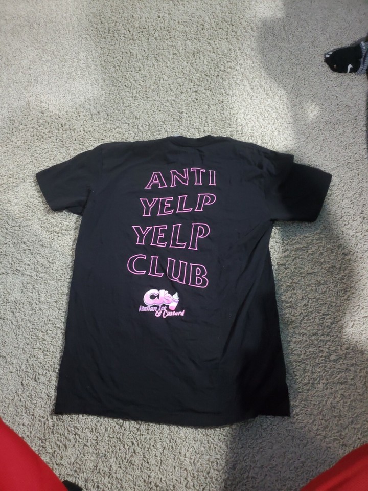cj's italian ice anti yelp club shirt black pink instagram FREE ...