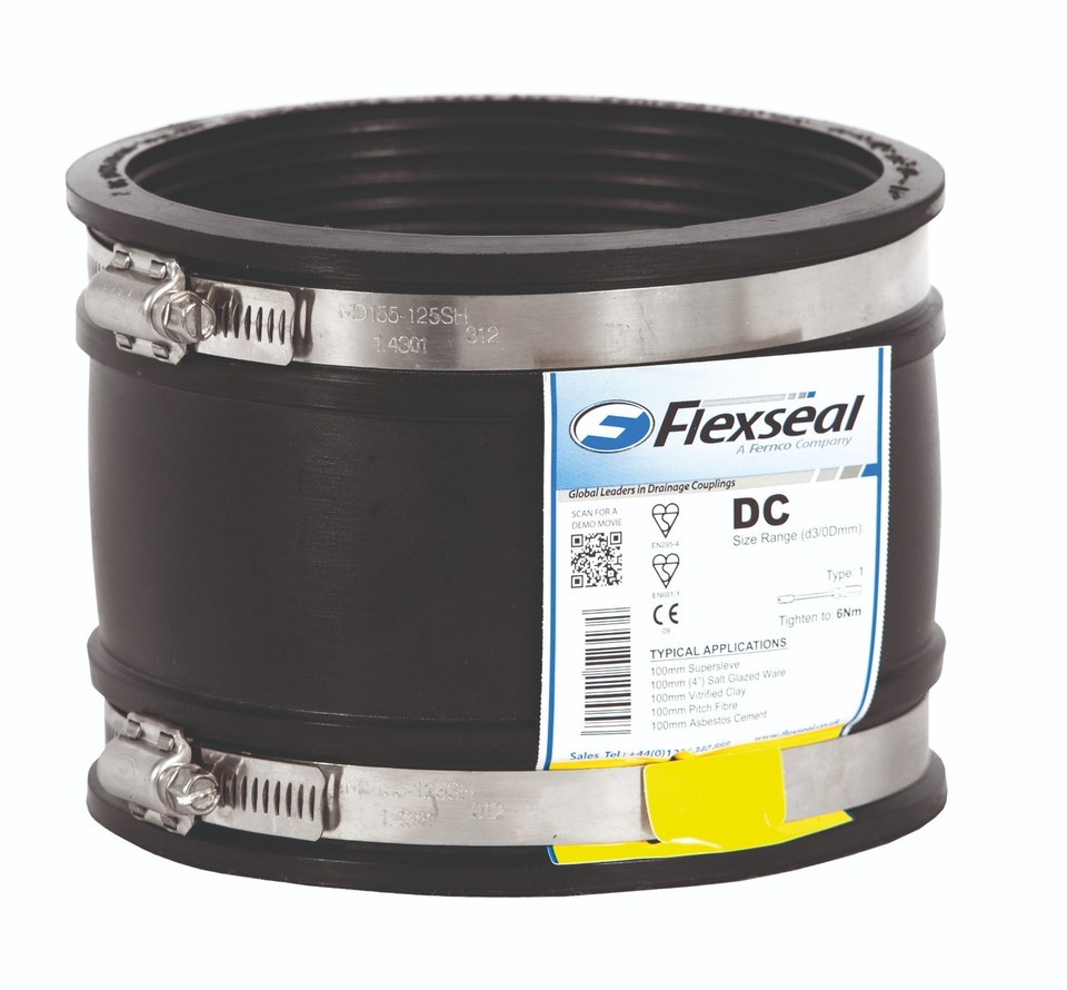 Flexseal Flexible Rubber Boot Reducer Coupling Adaptor Pipe Connector ...