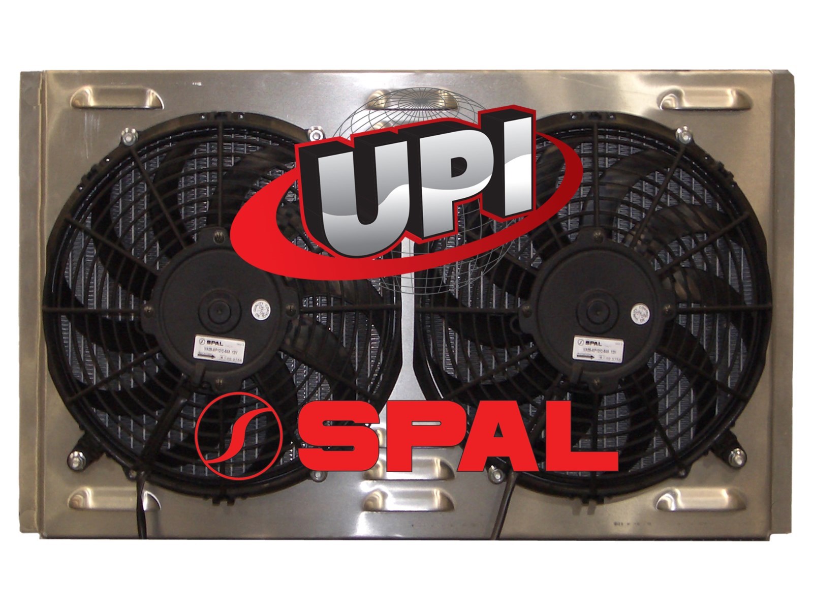 11" DUAL SPAL FANS ON ALUMINUM SHROUD WITH LOUVERS 25.50" X 14.875 ...