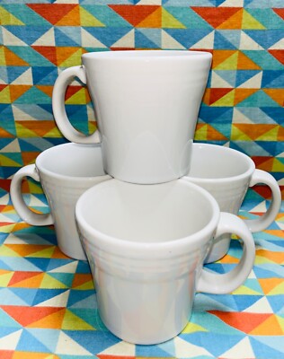 NEW set of 4 FIESTA TAPERED MUG white 15 oz FIESTAWARE Free Shipping | eBay