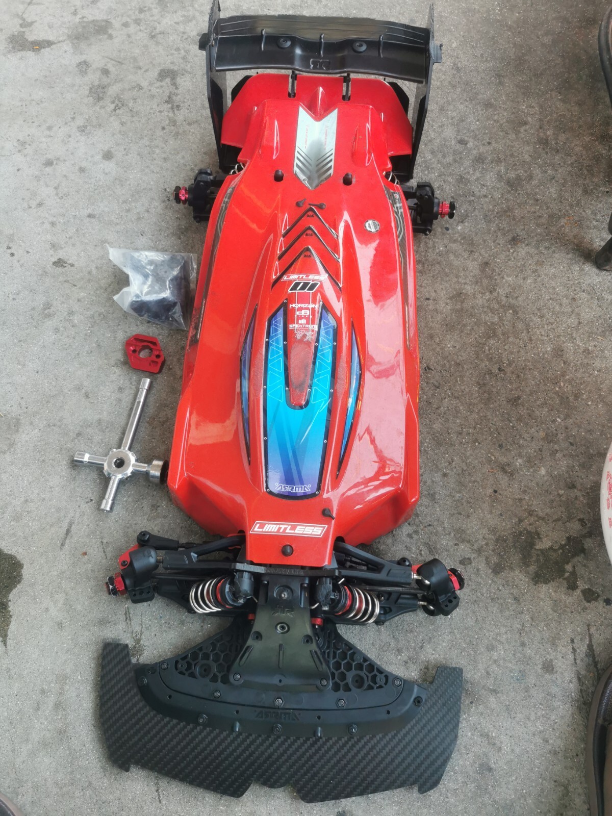 Arrma 7116V2 LIMITLESS 1/7th Speed Machine Roller Red RC ARRMA ...