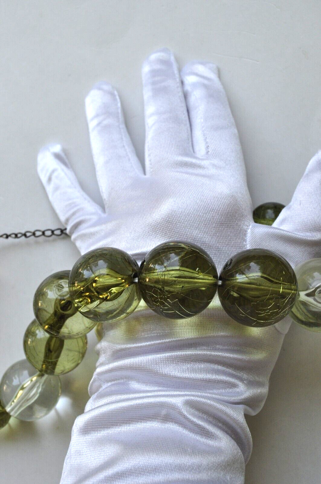 Vtg. Lucite light green HUGE "pools of light" style n… - Gem