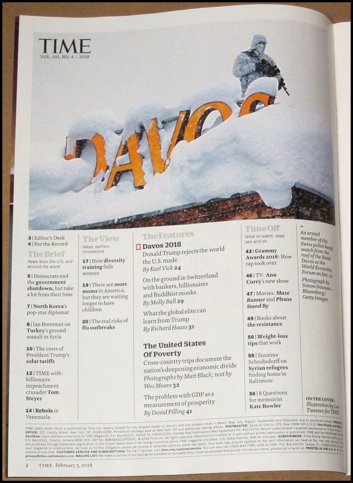 2/5/2018 Time Magazine America Alone Davos Donald Trump Migos Turkey ...