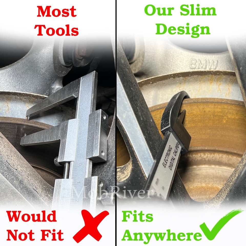 Mobriver Brake Disc Thickness Measuring Tool Rotor Digital Caliper ...