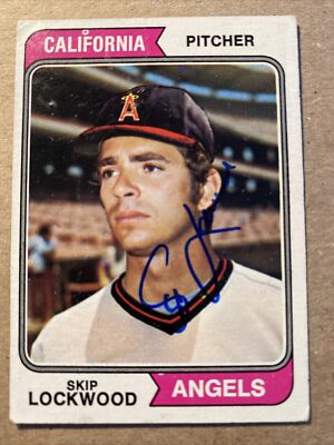 1974 Topps #532 Skip Lockwood SIGNED Autographed Card - California ...