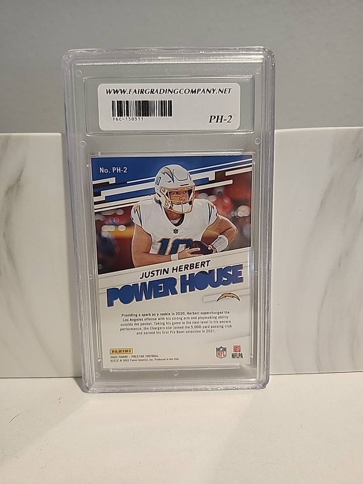 💎 💎 2022 Panini Prestige PowerHouse - Justin Herbert #PH-2 💎 GRADED ...