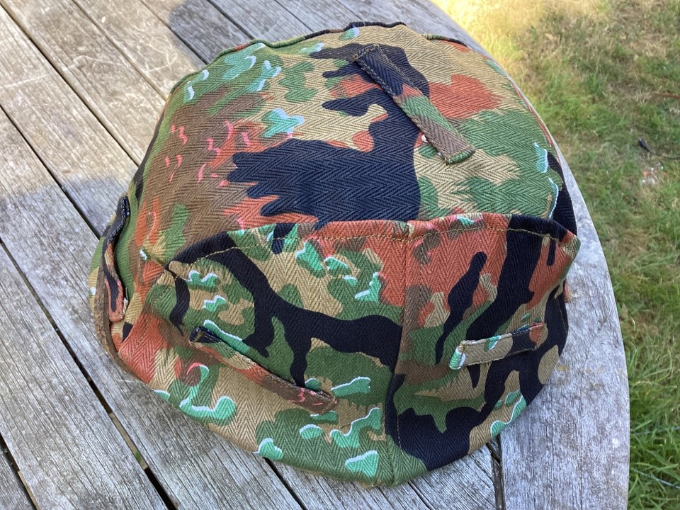 WW2 german army elite unit leibermuster camo m35 helmet cover 1945 | eBay