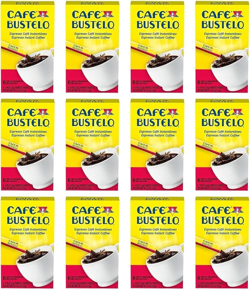 Cafe Bustelo Instant Coffee, Single Serve Packets, 6 Count (pack of 12 ...