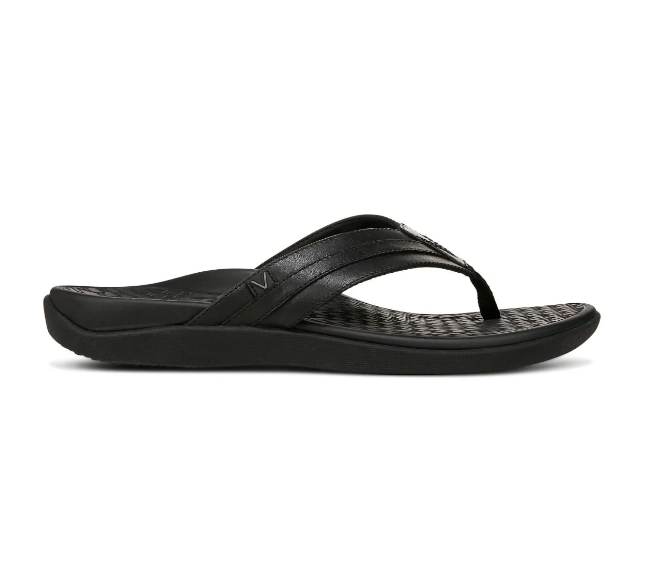 [SPECIAL PRICE] VIONIC Men's Tide II Toe Post Sandal, Black (Authentic ...