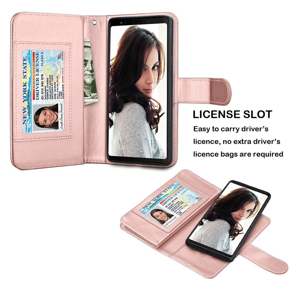 For Samsung Galaxy Note 9/ 8/10 Plus/S7/S8/S9/S10 Plus Leather Wallet ...