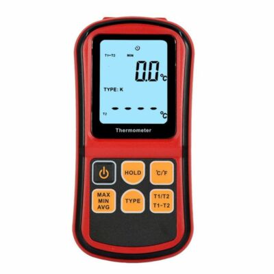 LCD Digital 2 Channel Thermometer & K-type Thermocouple Temperature ...