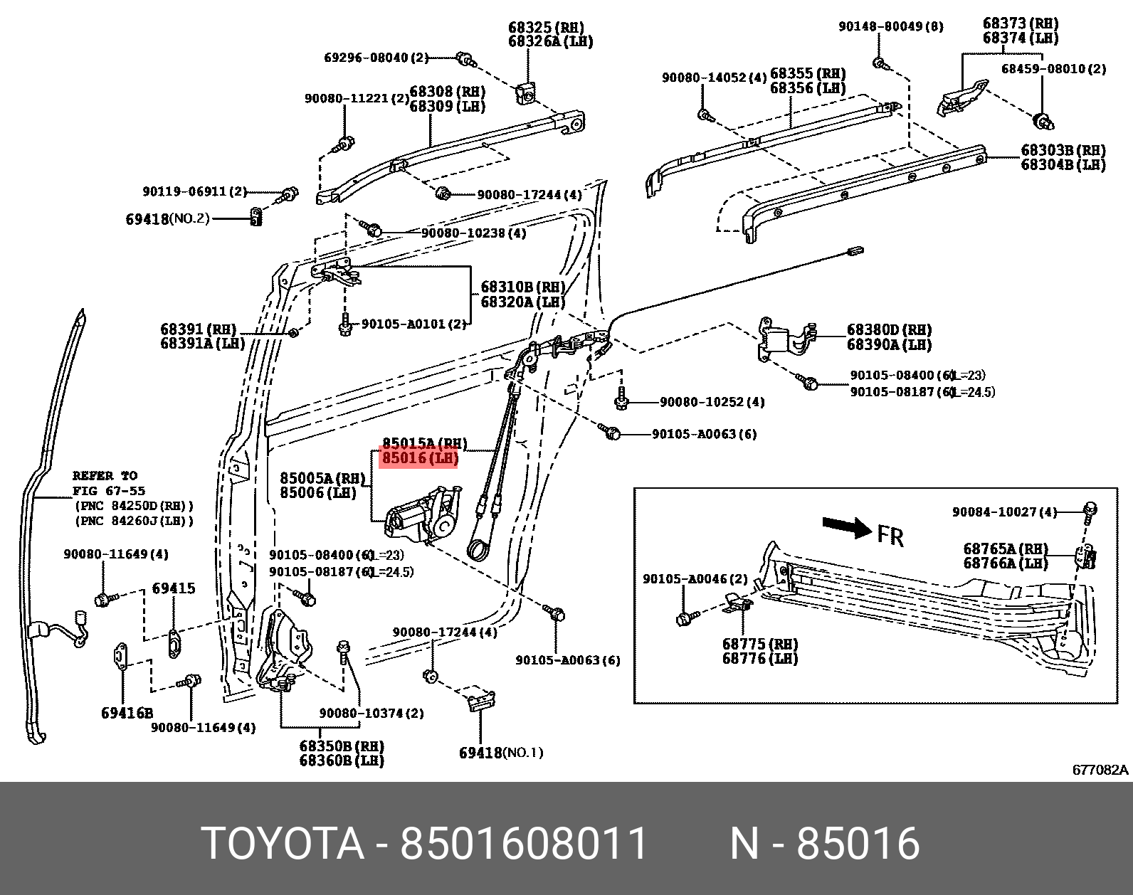 Genuine OE cable sub-assy, power slide door, left, 8501608011 for ...