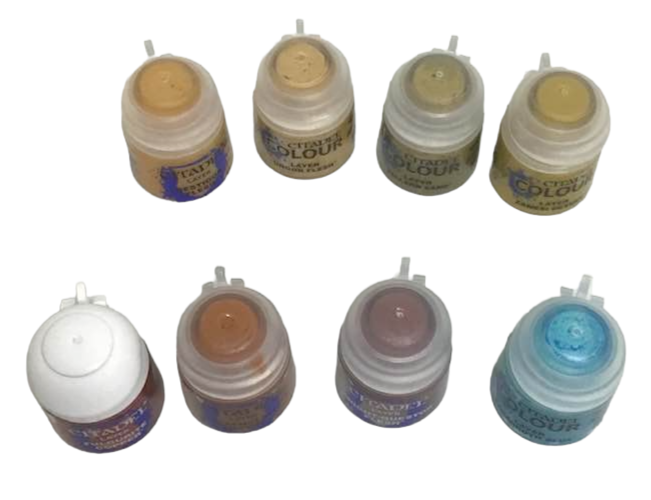 Citadel Colour Paint LAYER Desert Bestigor Flesh Copper Brown Blue Sand ...