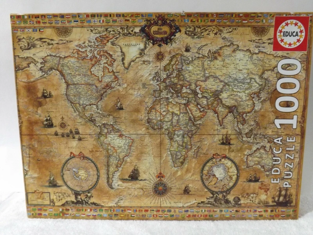 Educa Antique World Map Jigsaw Puzzle, 1000 Pieces, 59% OFF Educa Antique World Map Jigsaw Puzzle, 1000 Pieces, 59% OFF
