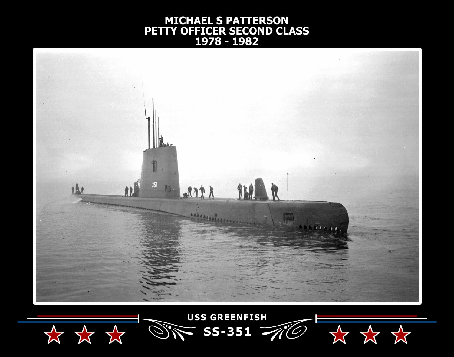 Navy Emporium USS Greenfish SS-351 Canvas Photo Print 145SS351 | eBay