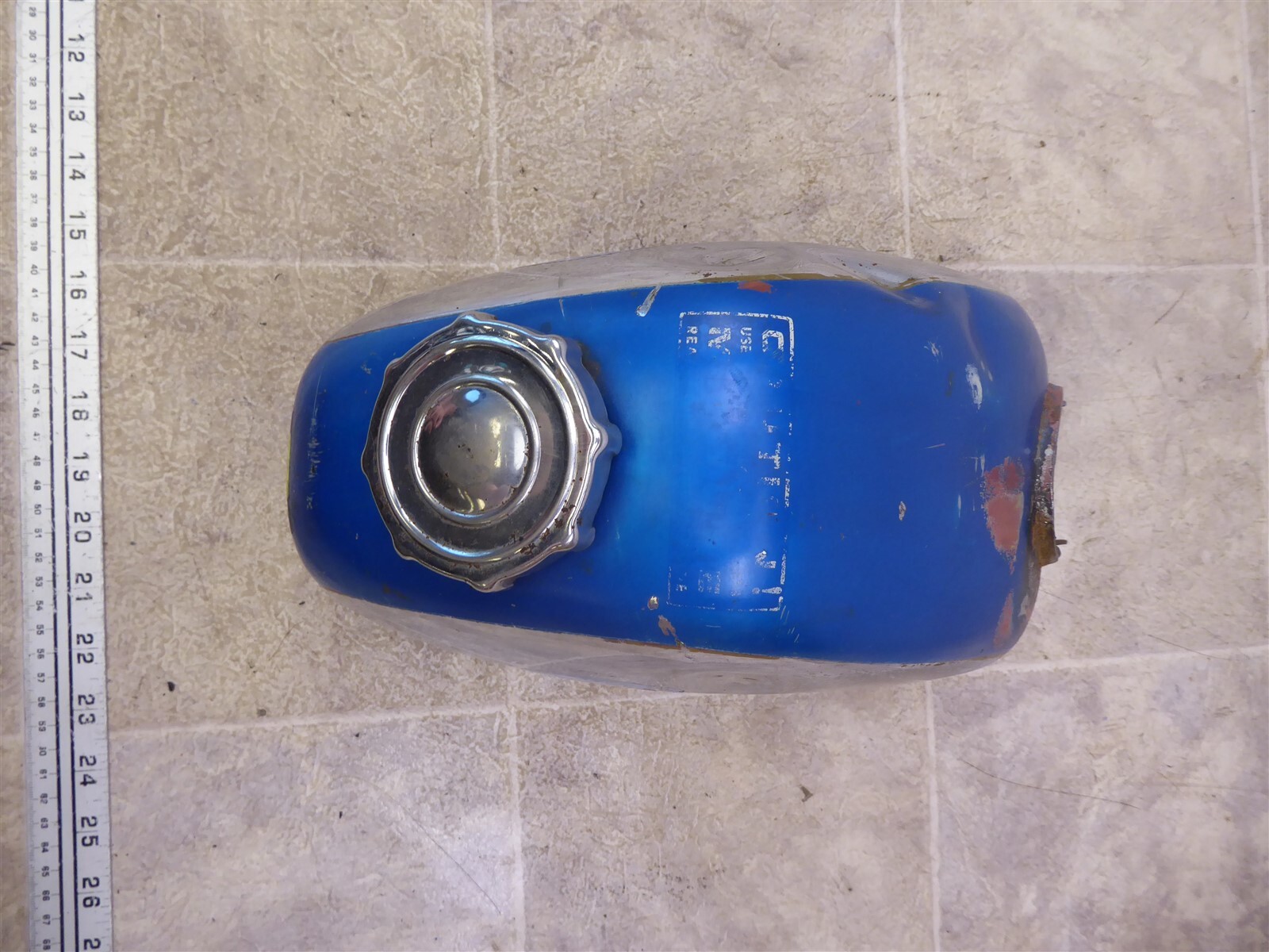 1970 Benelli Dynamo Mini 65cc S218) blue chrome gas petrol fuel tank ...