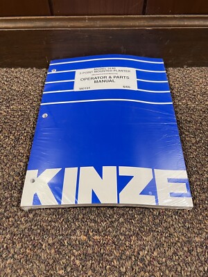 Genuine New In Plastic Kinze 3140 Mounted Planter Operators Manual ...