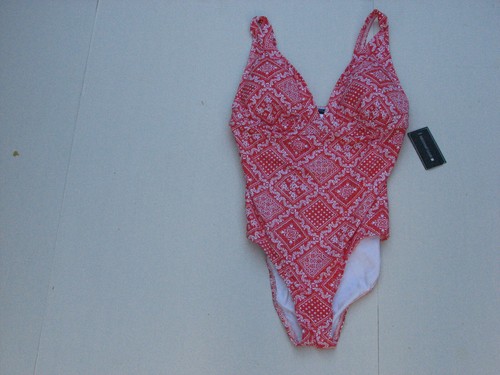 NWT Reyn Spooner Women Pink Diag Lahaina V Neck 1 PC Bathing Suit | eBay