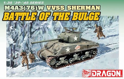 Dragon 6255 1/35 US M4A3 76(w) Sherman, Battle of the Bulge Plastic ...