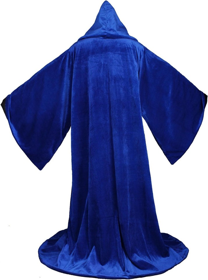 Velvet Wizard Robe with Satin Lined Hood and Sleeves | eBay