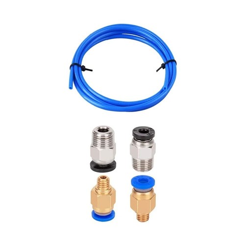 10 Pcs PC4-M10 Fittings PTFE Tube Blue Connector Tubing 1.75mm Filament ...