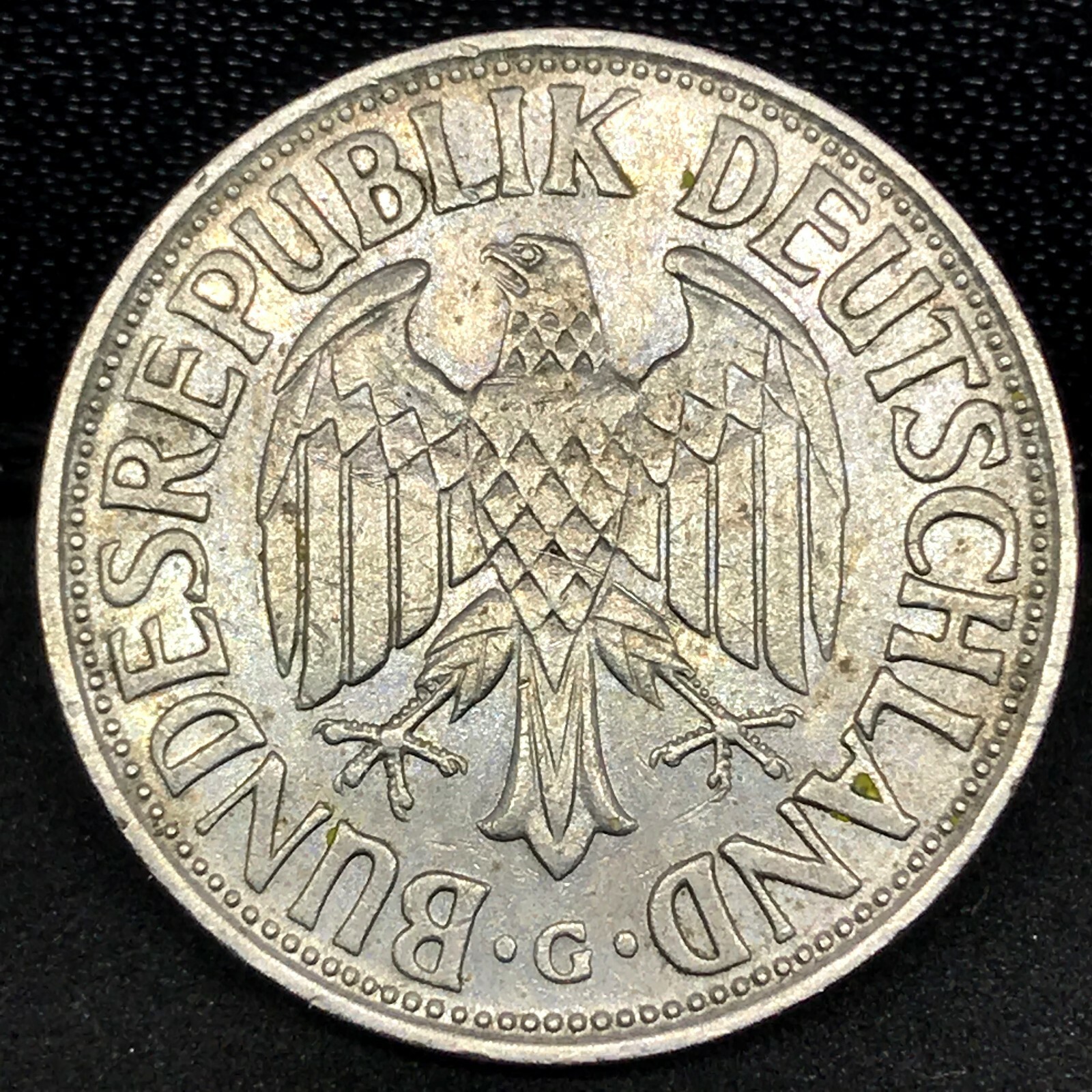 GERMANY 1956 G 1 DEUTSCHE MARK - SCARCE COIN - FEDERAL REPUBLIC GERMANY ...
