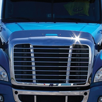 Freightliner Cascadia 2008+ Stainless Steel Hood Shield Bug Deflector ...