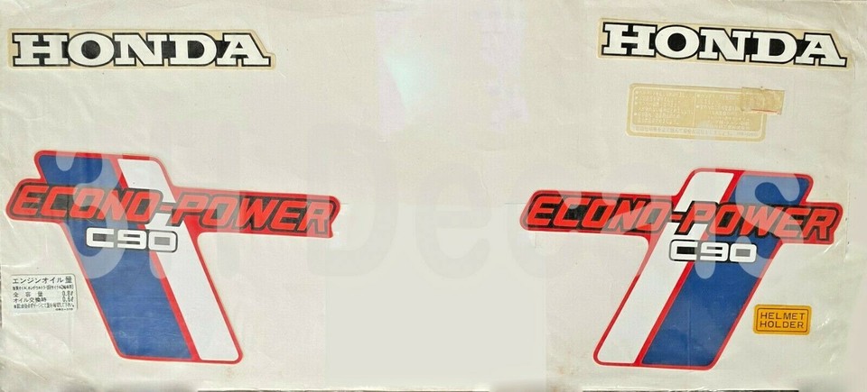 Custom made Honda Super Cub Press Cub decal sticker full set 50 70 90 ...