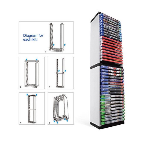 12/36 Game CD Discs Storage Rack Double Layer For PS4/PS5/ONE/Nintendo ...