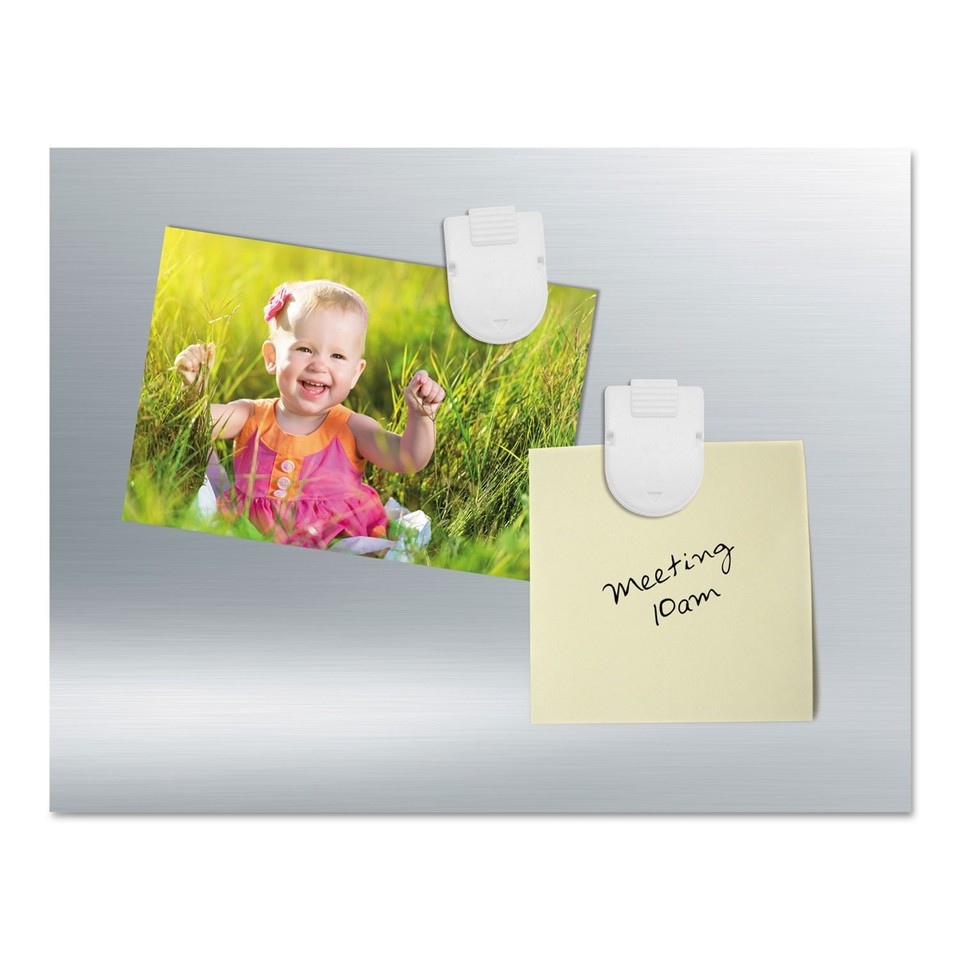 Advantus Magnetic/Adhesive Clips 1" x 1.38" White 20/Box 75356 | eBay